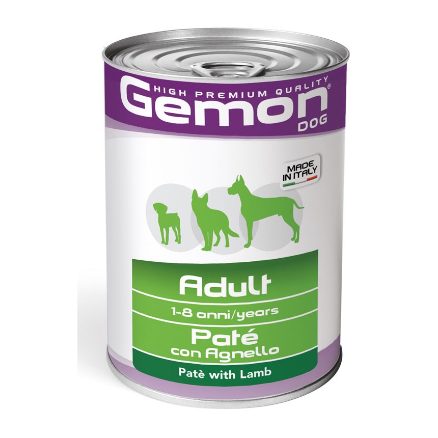 GEMON ADULT ΚΟΝΣΕΡΒΑ ΓΙΑ ΕΝΗΛΙΚΟΥΣ ΣΚΥΛΟΥΣ ΠΑΤΕ ΜΕ ΑΡΝΙ - ONLINE PET SHOP