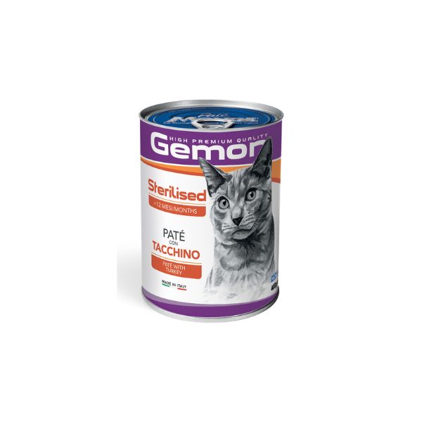 GEMON STERILIZED ΚΟΝΣΕΡΒΑ ΓΙΑ ΓΑΤΕΣ ΠΑΤΕ ΜΕ ΓΑΛΟΠΟΥΛΑ 400gr - ONLINE ...