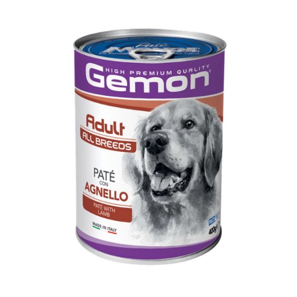 GEMON ADULT ΠΑΤΕ ΚΟΝΣΕΡΒΑ ΣΚΥΛΟΥ ΜΕ ΑΡΝΙ 400gr - ONLINE PET SHOP