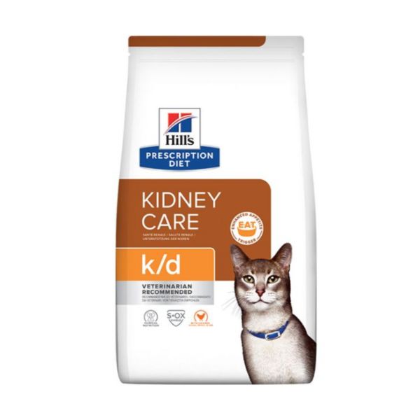 HILL'S PD K/D KIDNEY CARE ΞΗΡΑ ΤΡΟΦΗ ΓΑΤΑΣ 1,5kg - ONLINE PET SHOP