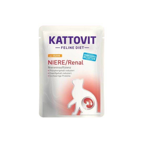 KATTOVIT RENAL YΓΡΗ ΤΡΟΦΗ ΓΑΤΑΣ ΣΕ ΦΑΚΕΛΑΚΙ 85gr - ONLINE PET SHOP