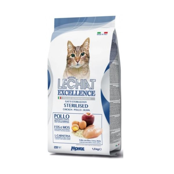 LE CHAT EXCELLENCE STERILISED ΞΗΡΑ ΤΡΟΦΗ ΓΑΤΑΣ ΜΕ ΚΟΤΟΠΟΥΛΟ 1,5KG ...